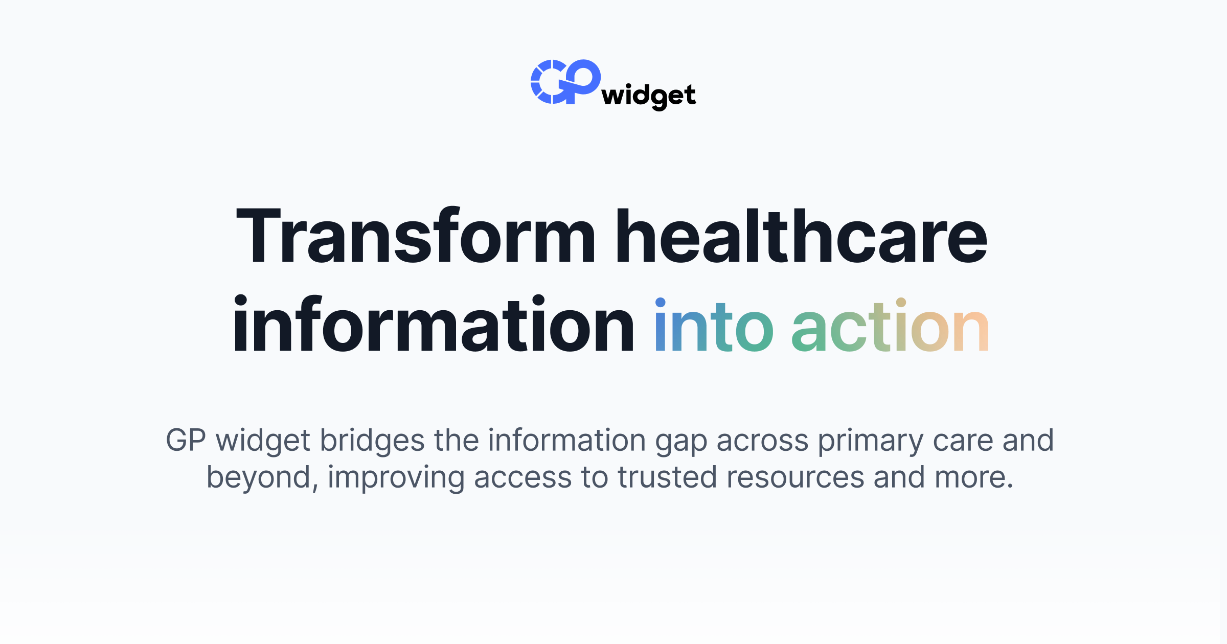 GP Widget - Efficiency tools for PCNs and General Practice